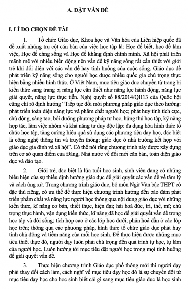 SKKN Phát triển kỹ năng sống cho học sinh bằng hoạt động trải nghiệm ...