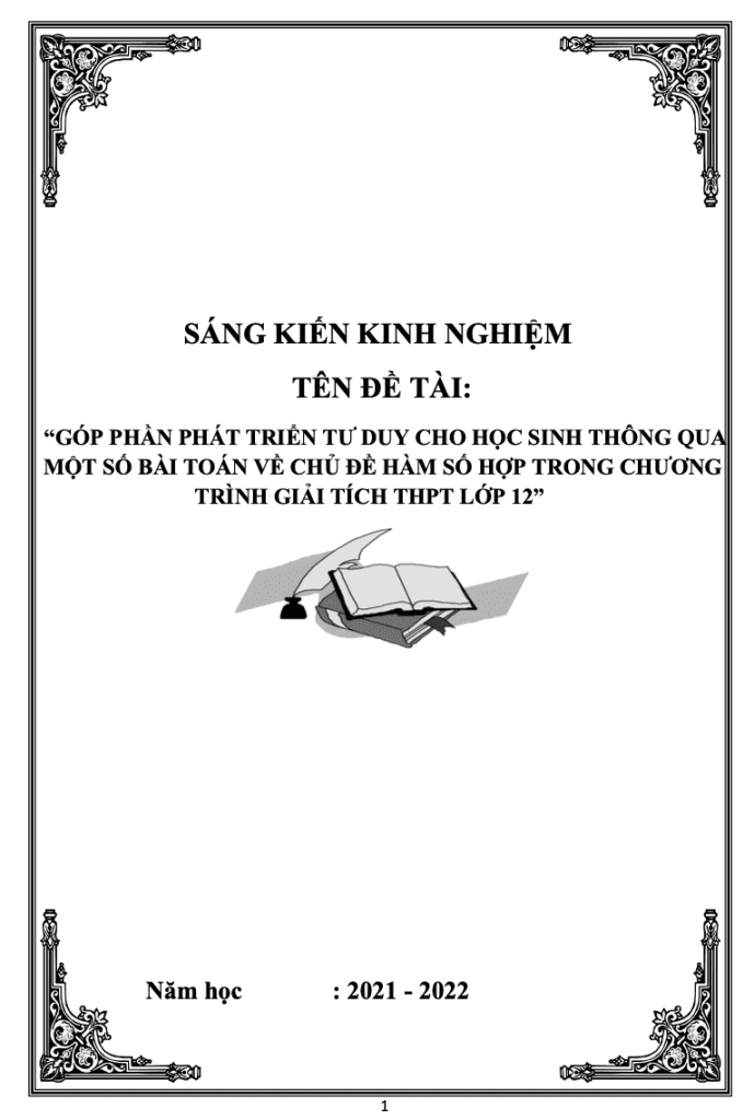 SKKN Góp phần phát triển tư duy cho học sinh thông qua một số bài toán ...